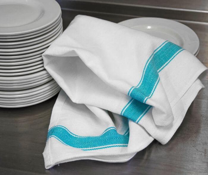 Kitchen Cloth – Green Herringbone – DG (UK) Textiles Ltd