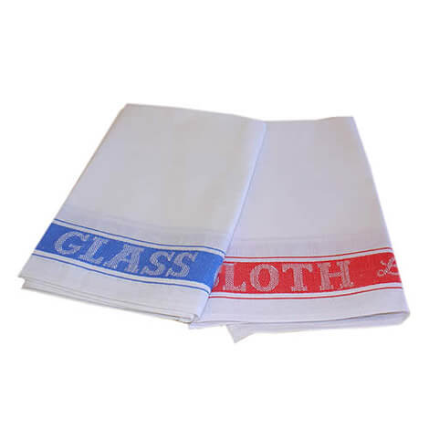 Glass Cloth – Red Jacquard – DG (UK) Textiles Ltd