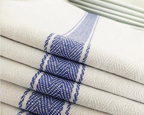 Glass Cloth – 2 Blue Bar – DG (UK) Textiles Ltd